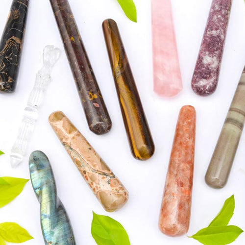 Crystal Massage Wand - Stone Wand Faceted – Cambay Crystal Shop